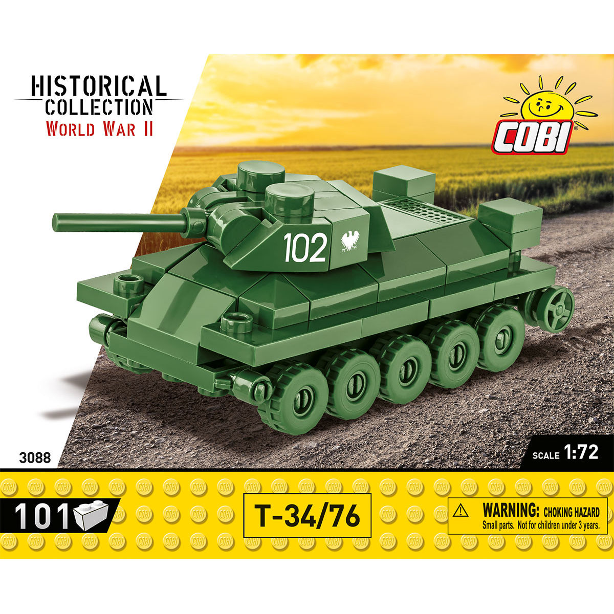 COBI T-34/76 Tank 1:72 Scale: Set #3088 – COBI Official Store