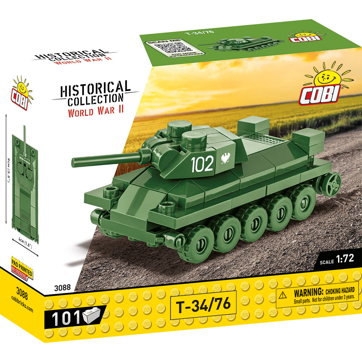 COBI T-34/76 Tank 1:72 Scale: Set #3088 – COBI Official Store